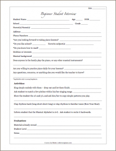 Printables updated: Student Info form, and Student Interview forms ...