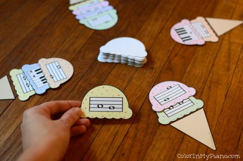 Ice Cream Interval game – Color In My Piano