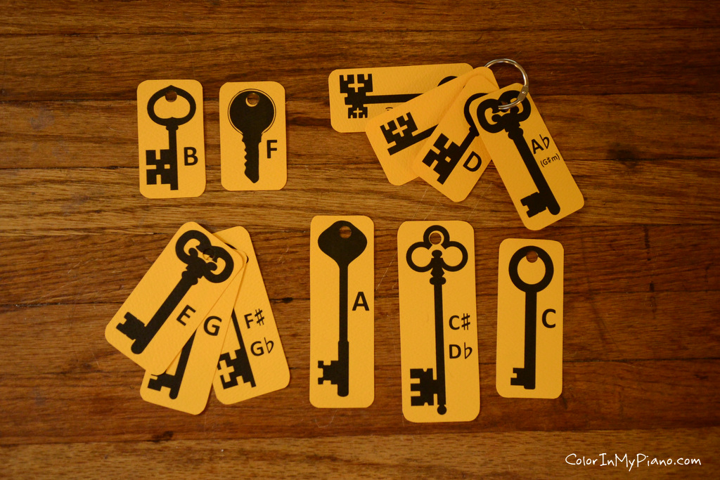 Music Key Worksheets & More – Color In My Piano