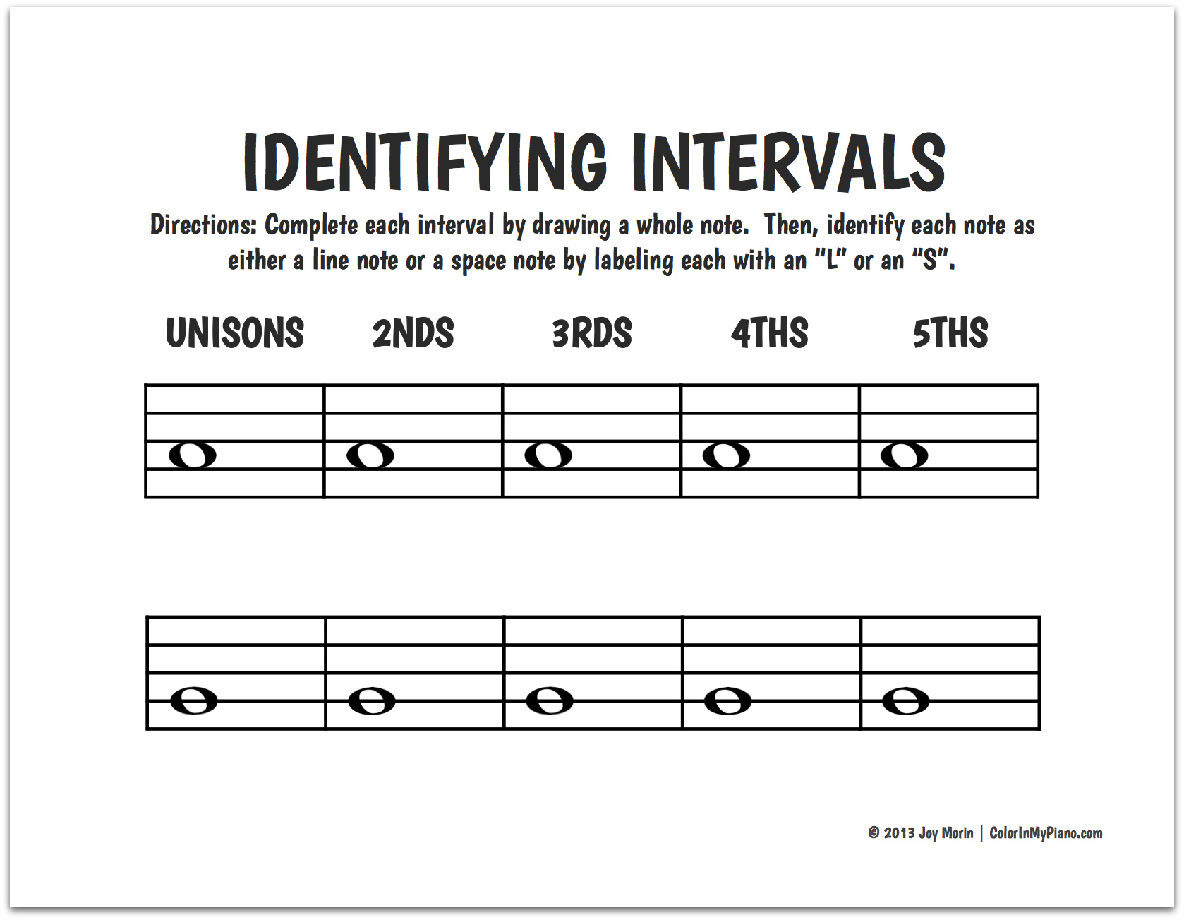 Printables~ – Color In My Piano