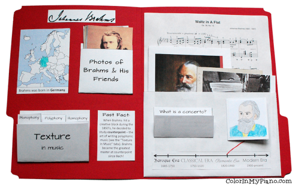 4 New Composer Lapbooks – Color In My Piano